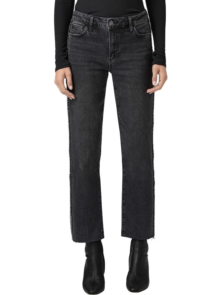 PAIGE Mason Rhinestone Ankle Straight Leg Jeans